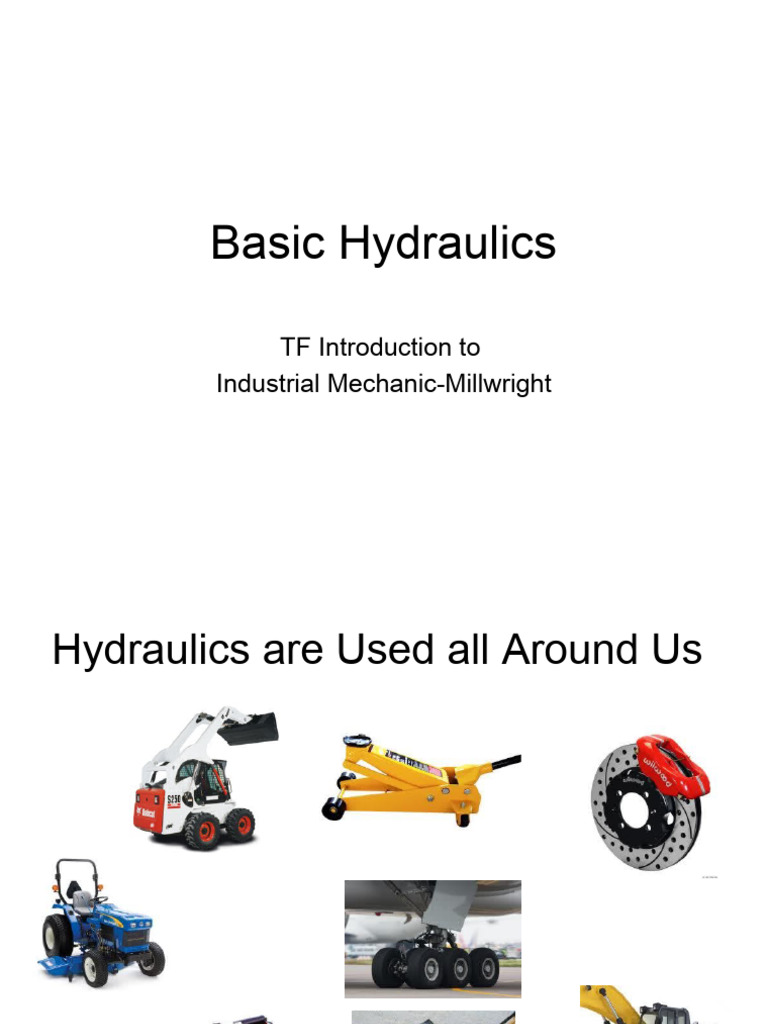 Lesson 1 Basic Hydraulics | PDF | Area | Piston