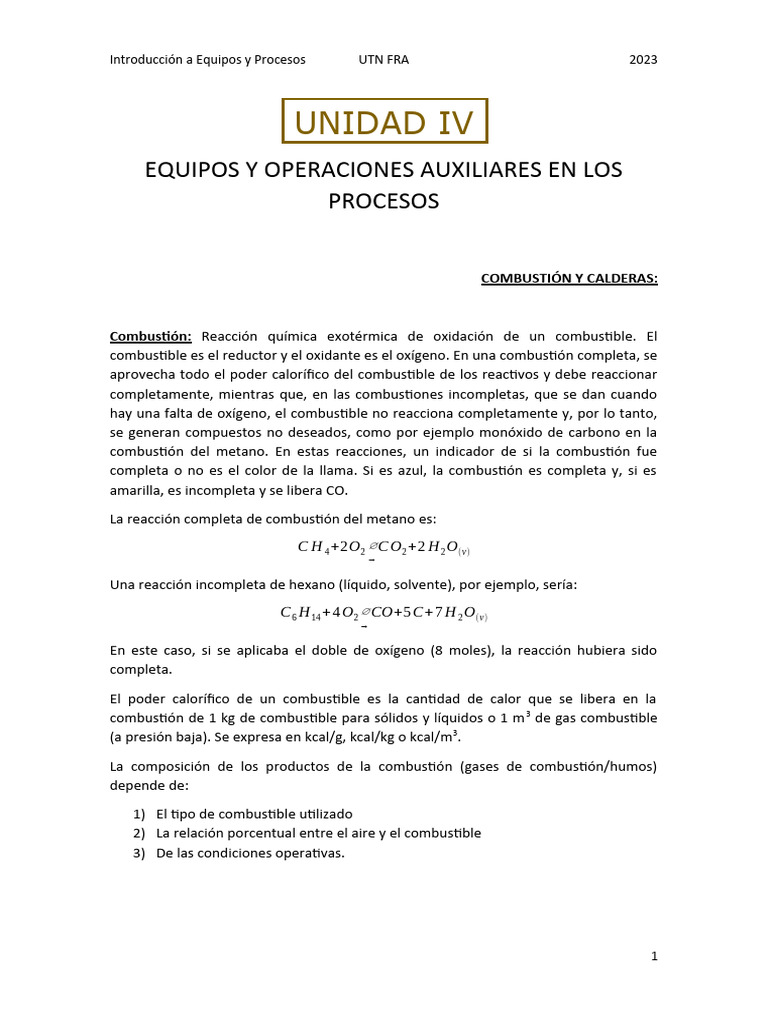 Equipos y Procesos de Combustión y Calderas | PDF | Combustión | Chimenea