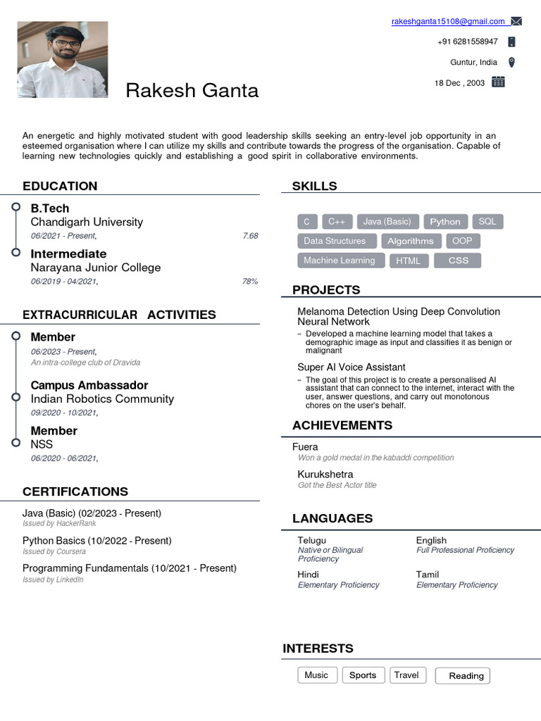Rakesh Resume | Download Free PDF | Artificial Intelligence ...
