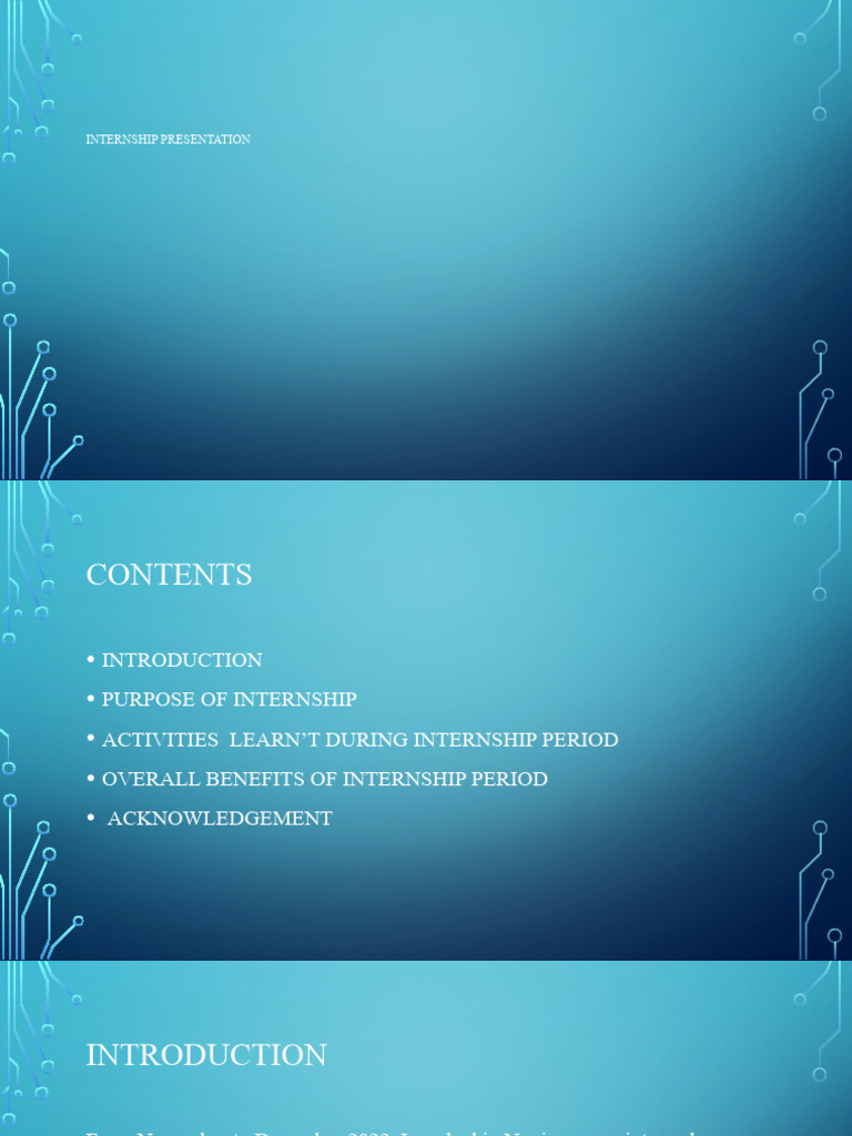 Internship Presentation | PDF