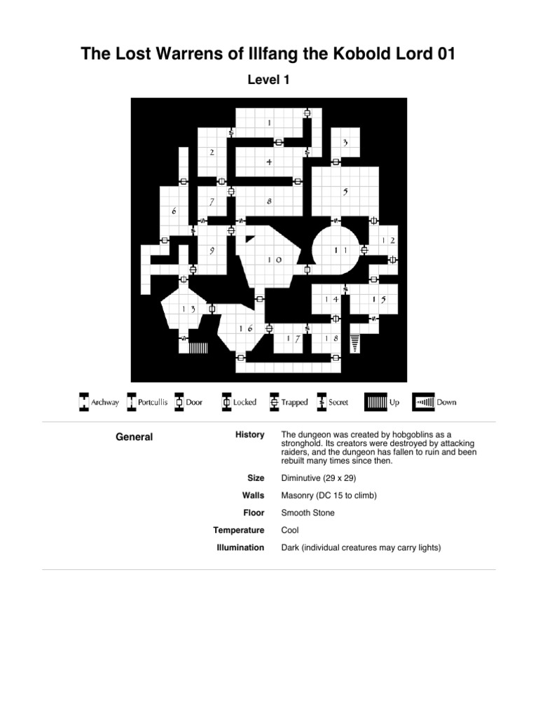 The Lost Warrens of Illfang The Kobold Lord 01 | PDF | Door
