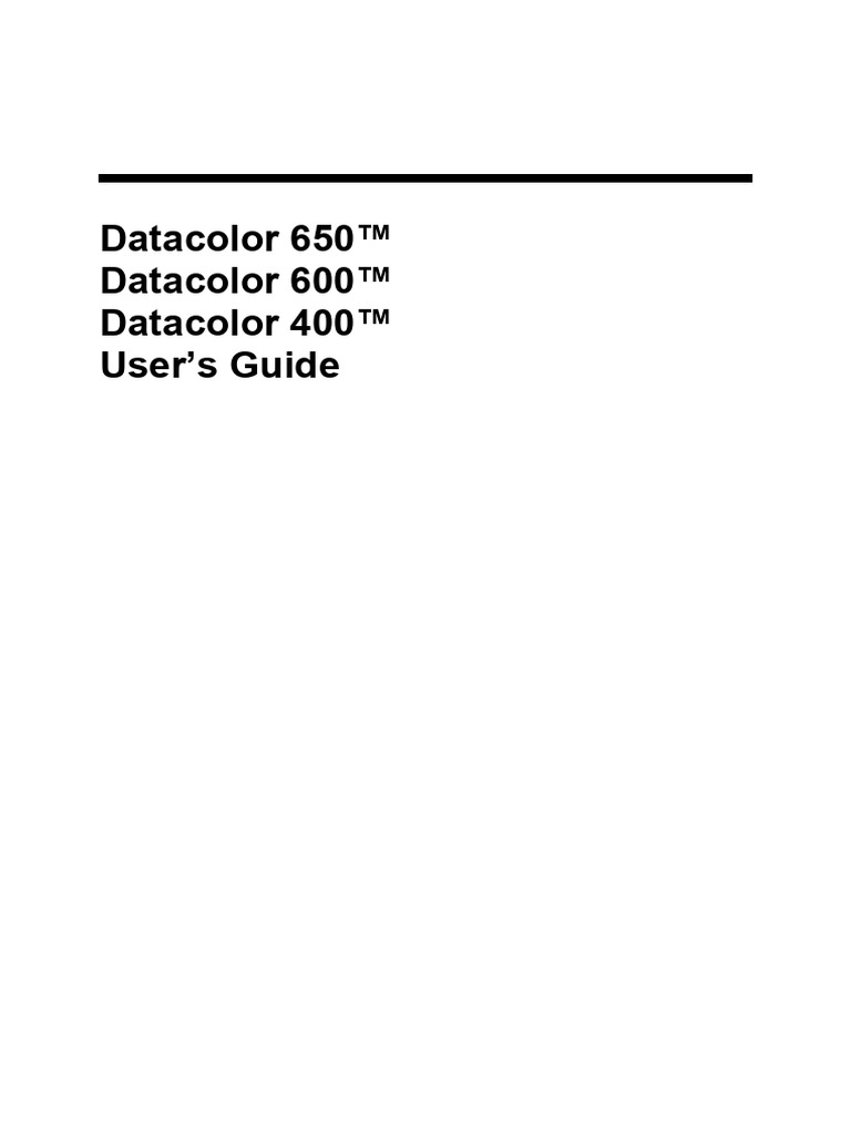 Datacolor 650 Users Guide | Download Free PDF | Installation (Computer ...
