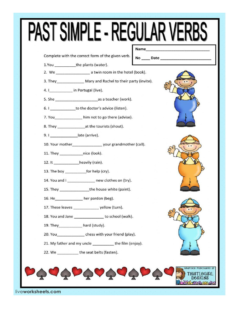 Regular Verbs 3 | PDF