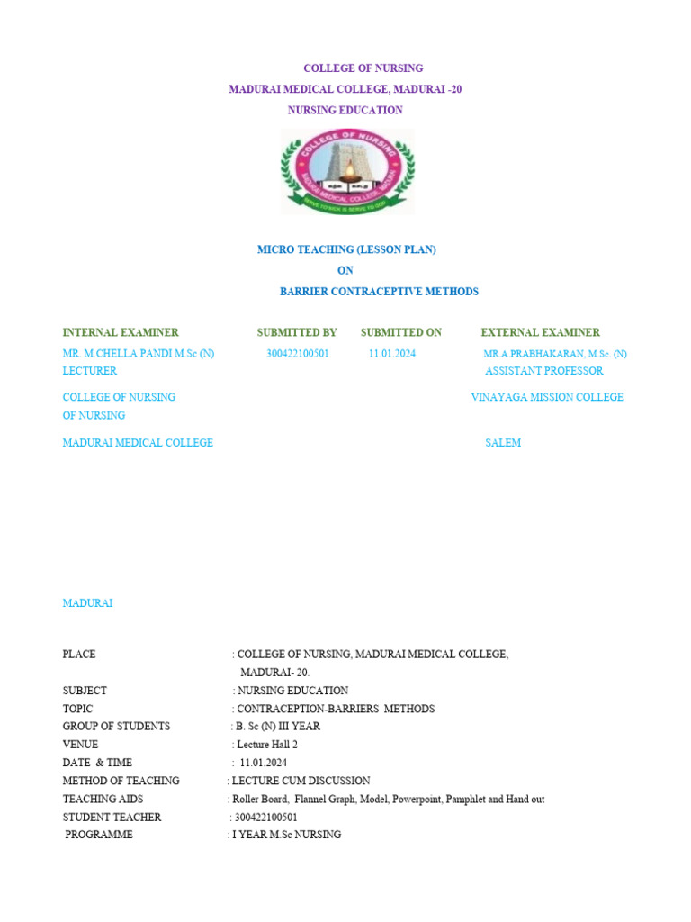 Contraceptive Barrier Methods | PDF | Condom | Sexual Health