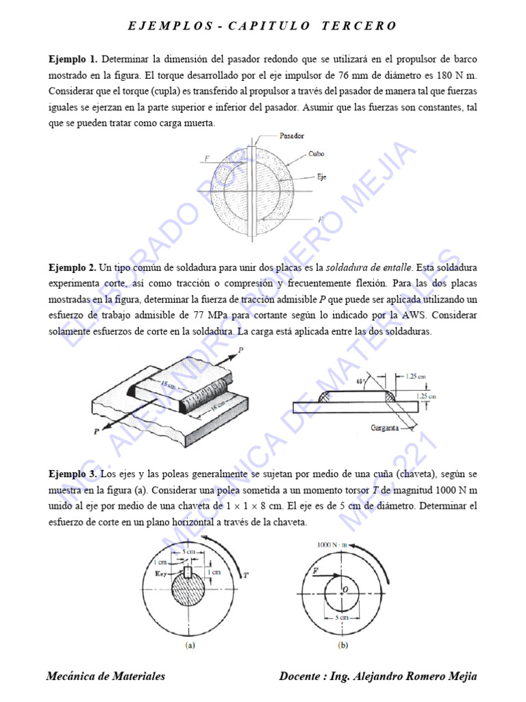 Ejem Cap-3 | PDF | Remache | Ingeniería mecánica