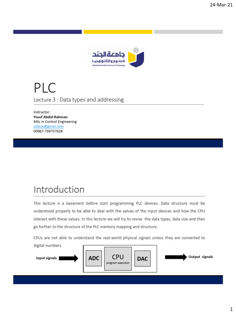 Plc 3 Pdf Programmable Logic Controller Bit