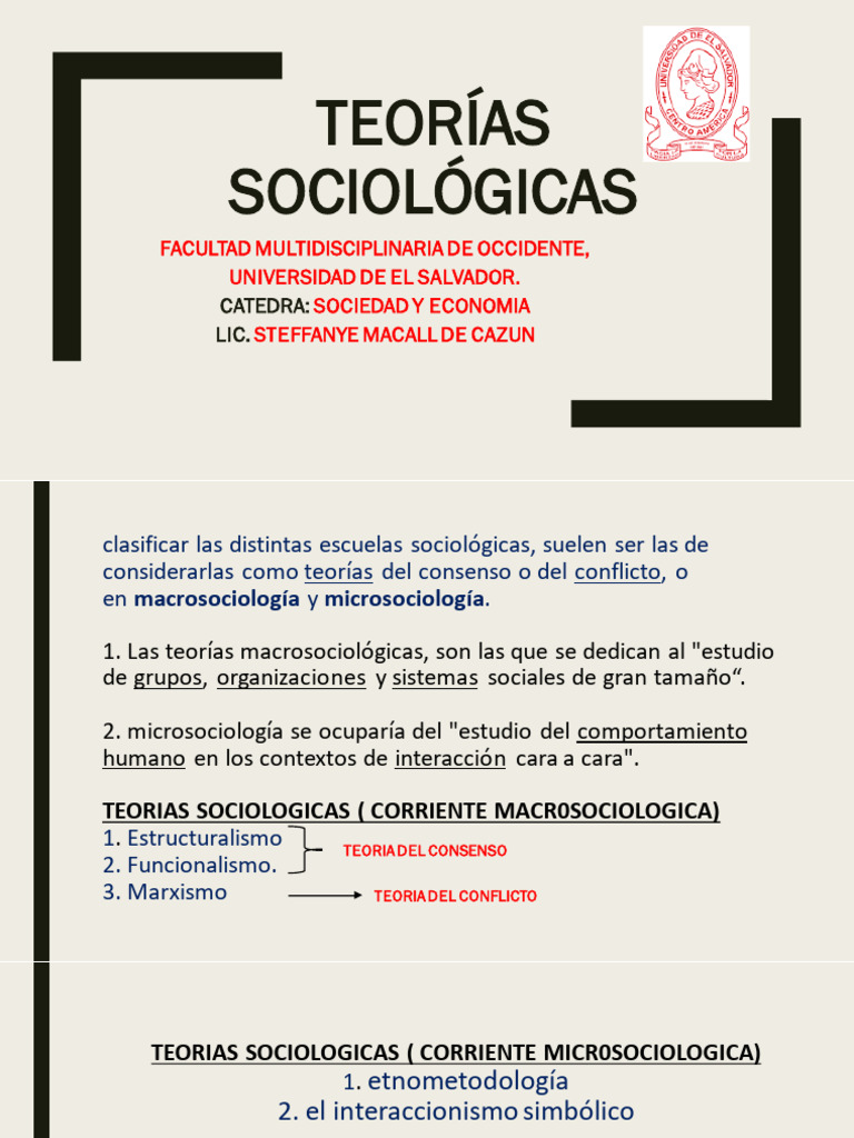 Teorias Sociologicas Pdf Sociología Marxismo