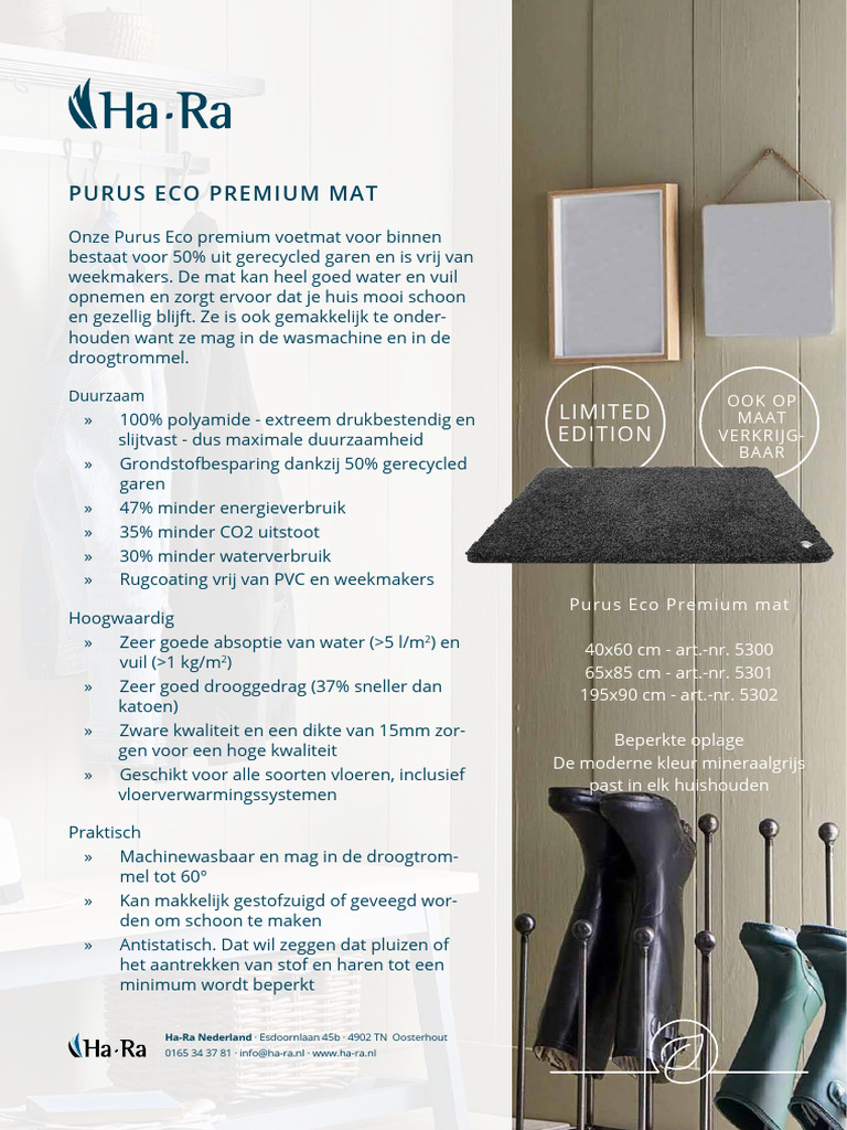 Productsheet Purus Eco Premium | PDF