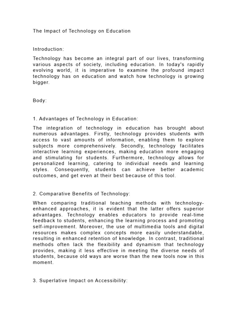 Essay Tecnología | PDF | Learning | Behavior Modification