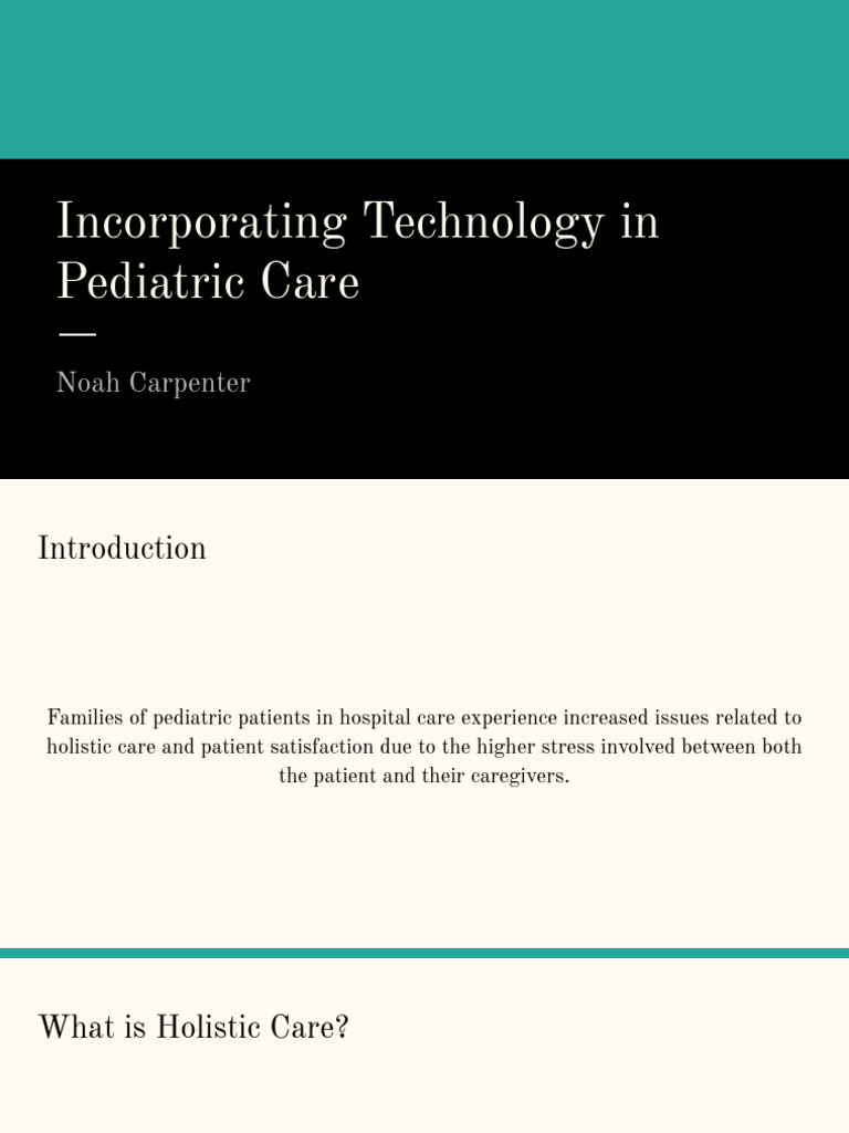 incorporating technology in pediatric care | PDF | Patient | Pediatrics