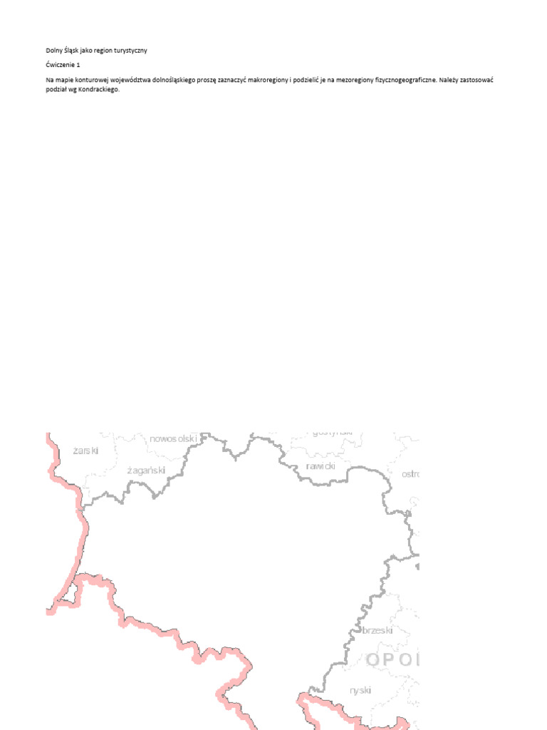 Mapa Konturowa Woj. Dolnośląskie | PDF