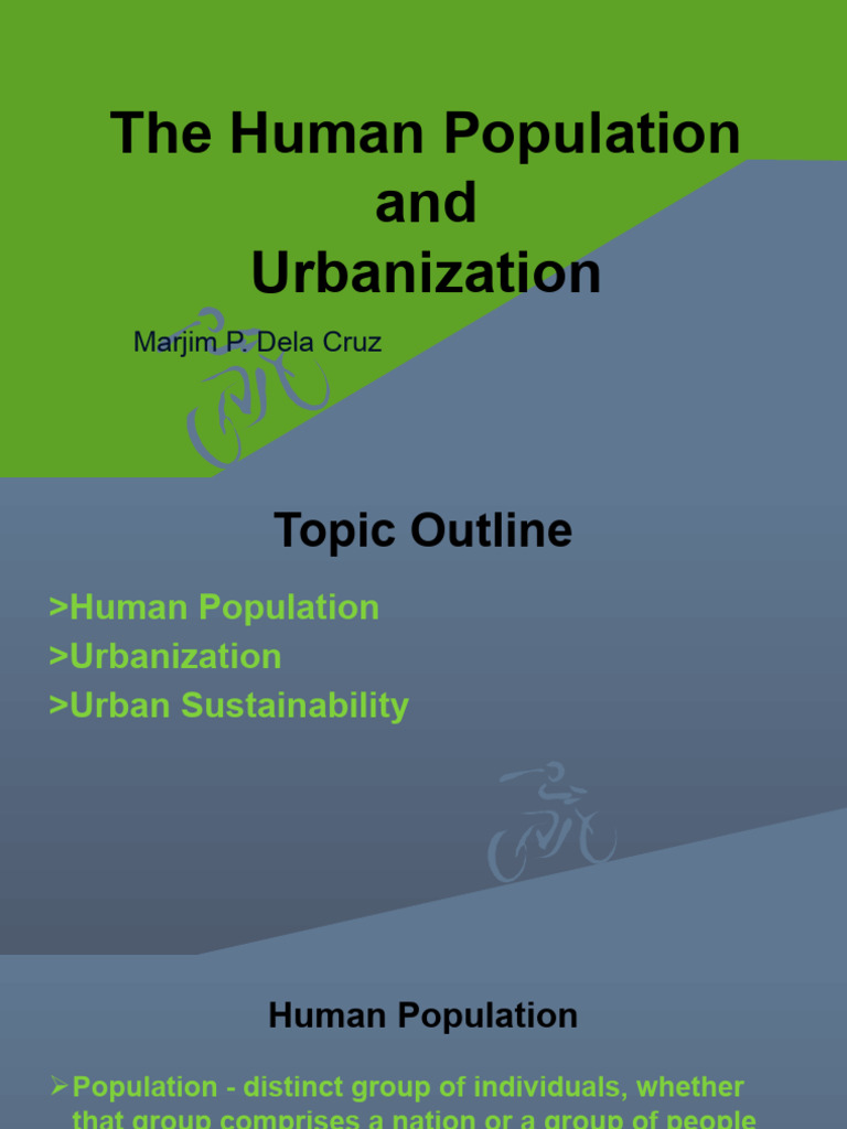 Human Population and Urbanization | PDF | Demography | Environmental ...