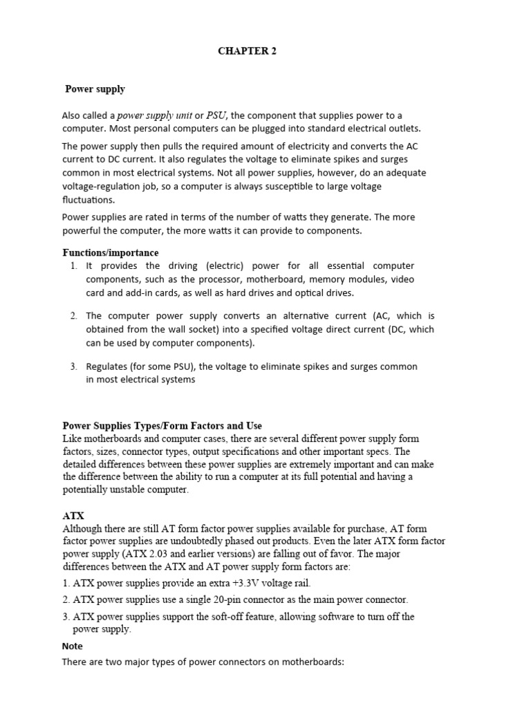CHAPTER 2 Power Supply | Download Free PDF | Electromagnetic ...