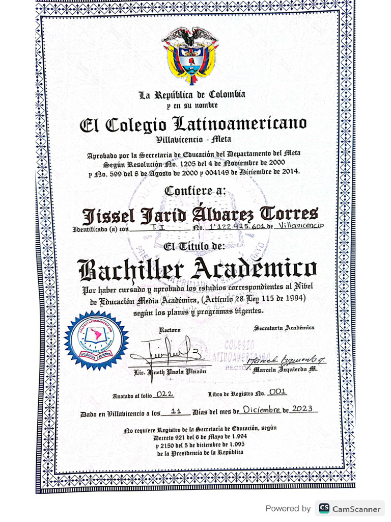 Diploma De Bachiller Jissel Pdf