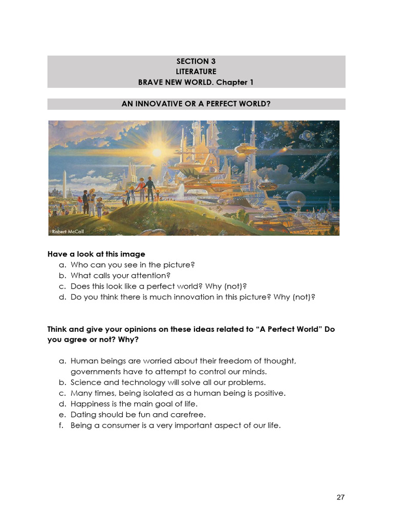 UNIT-1-SECTION-3 | PDF | Dystopia | Utopian And Dystopian Fiction