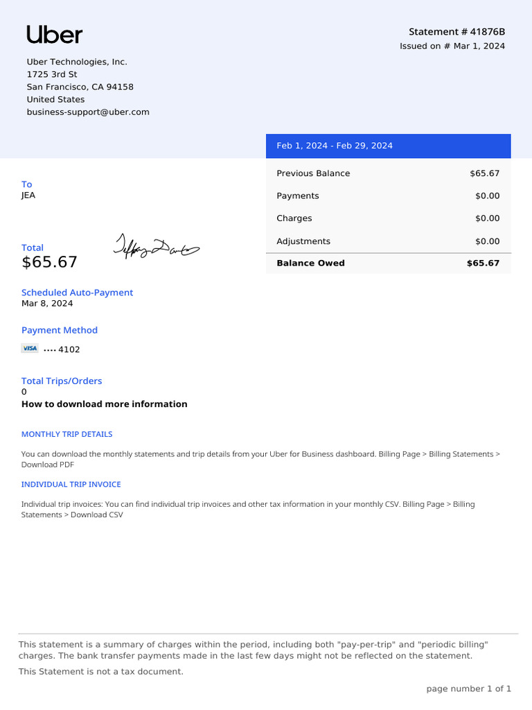 Uber Receipt Signed | PDF