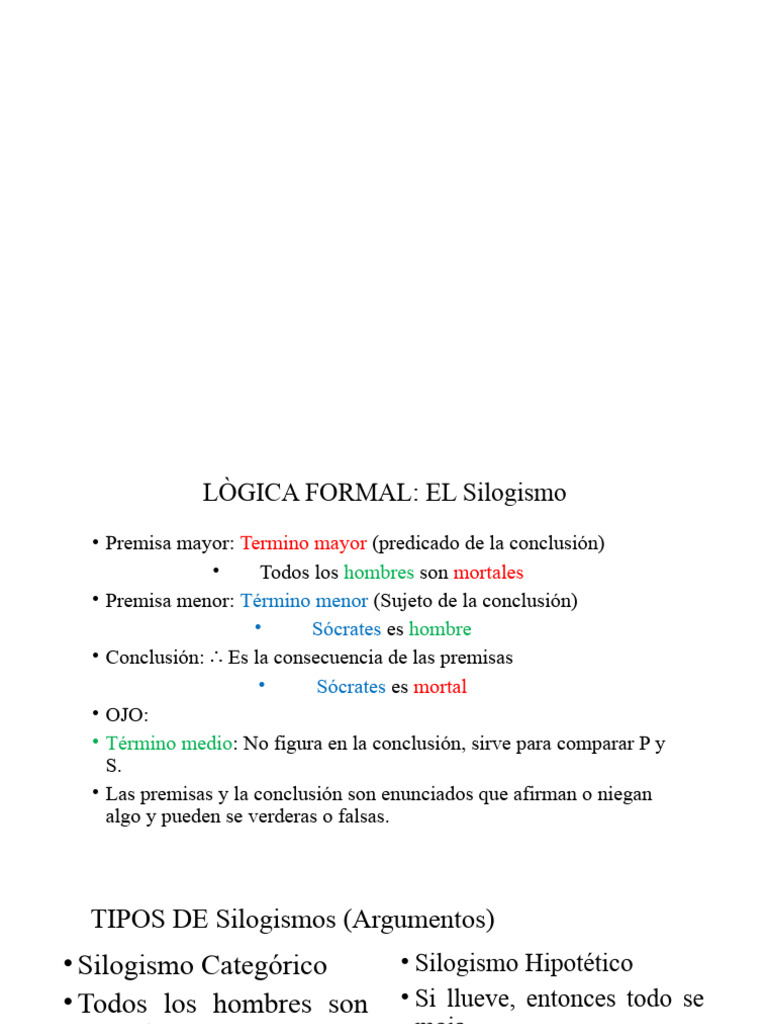 Lógica Formal (Silogismos) | PDF | Metodología filosófica | Razonamiento