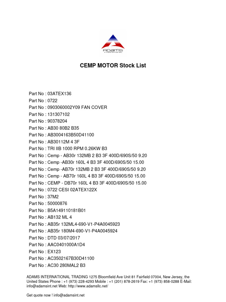 Cemp Motor | Download Free PDF | Fax | International Telecommunication Union