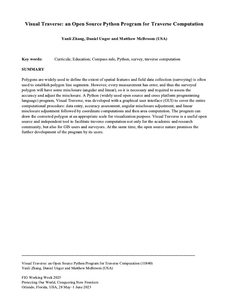 Visual Traverse: Open Source Python Tool | PDF