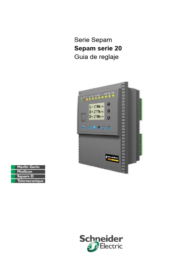 Guía de Reglaje Sepam S20 | PDF | Diodo emisor de luz | Relé
