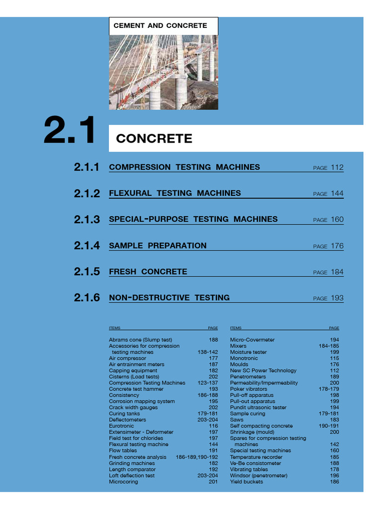 Concrete - Tecnotest | PDF | Pump | Concrete