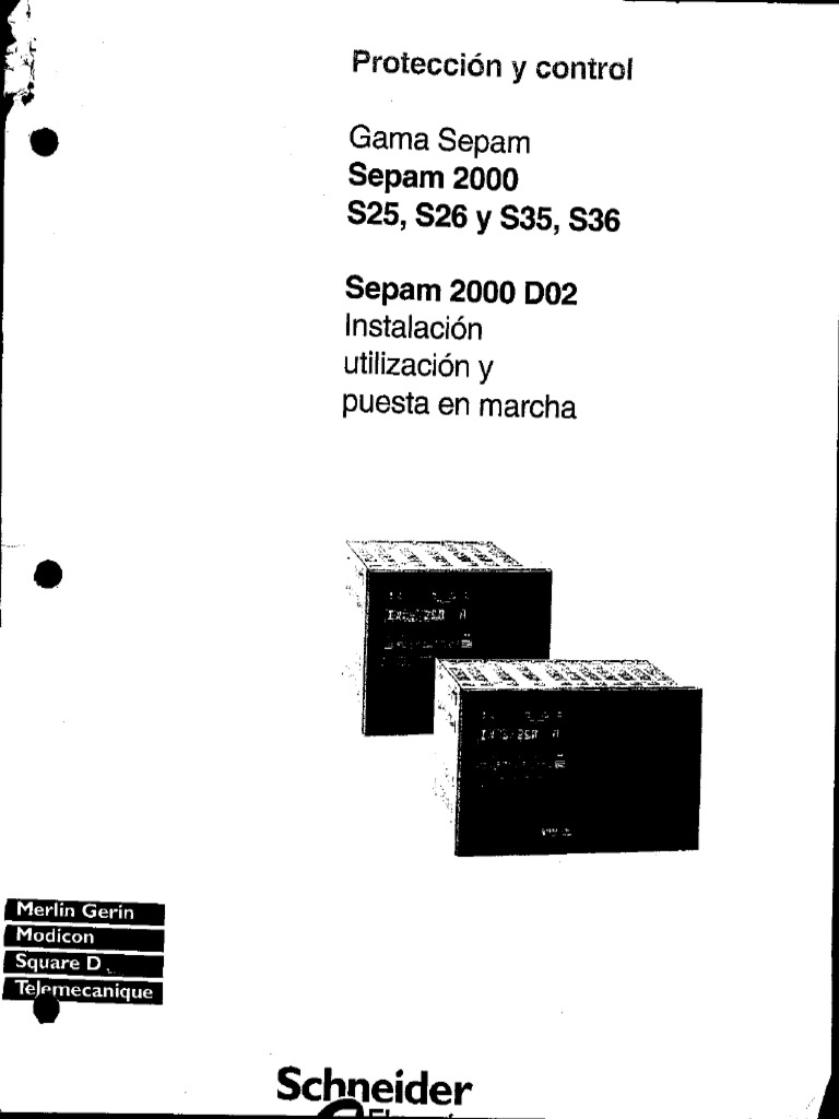 Sepam 2000 D02 Instal Utilz Puesta Marcha | PDF