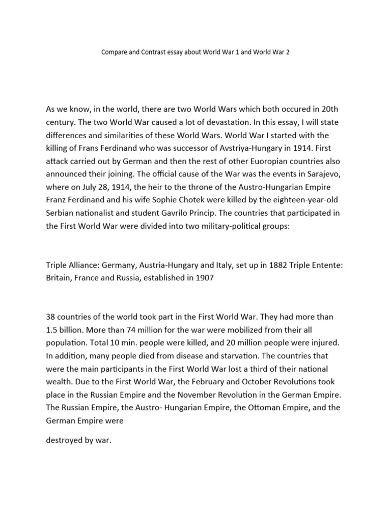Compare and Con-WPS Office | PDF | World War II | World War I
