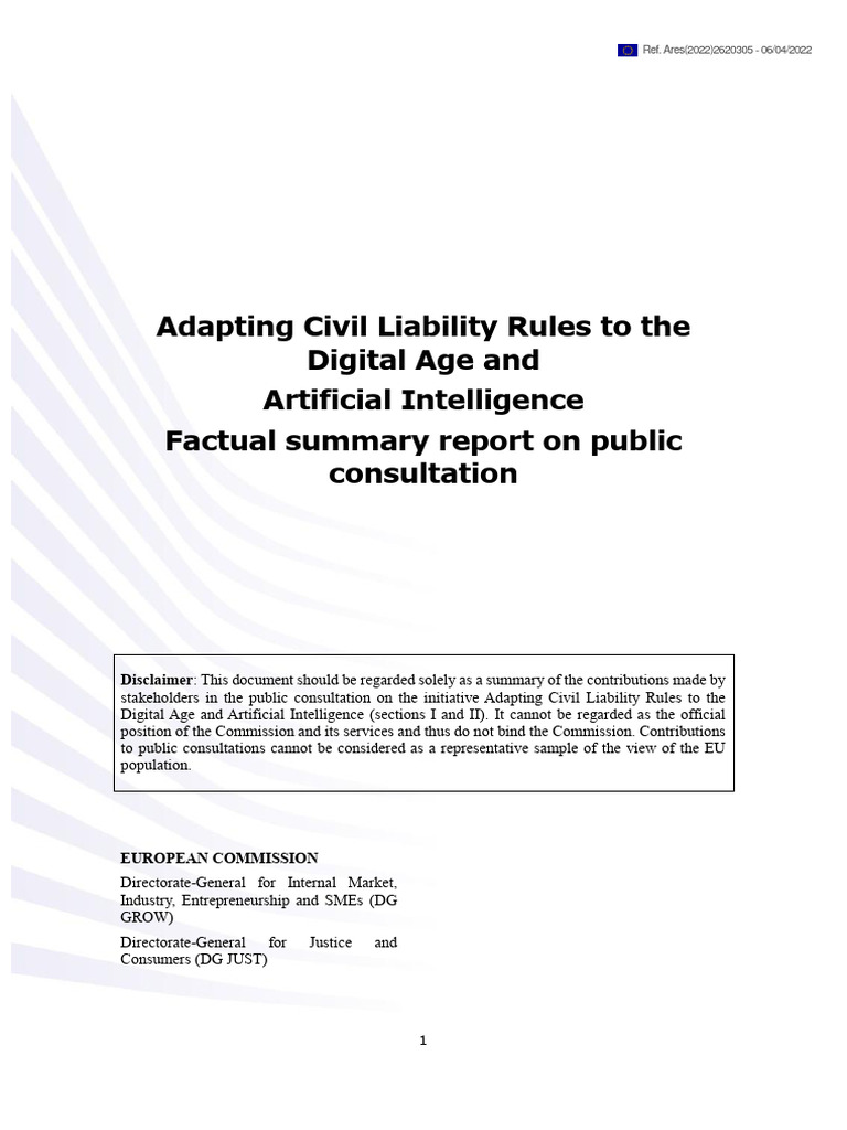 Adapting civil liability rules to the digital age | PDF | Artificial Intelligence | Intelligence ...