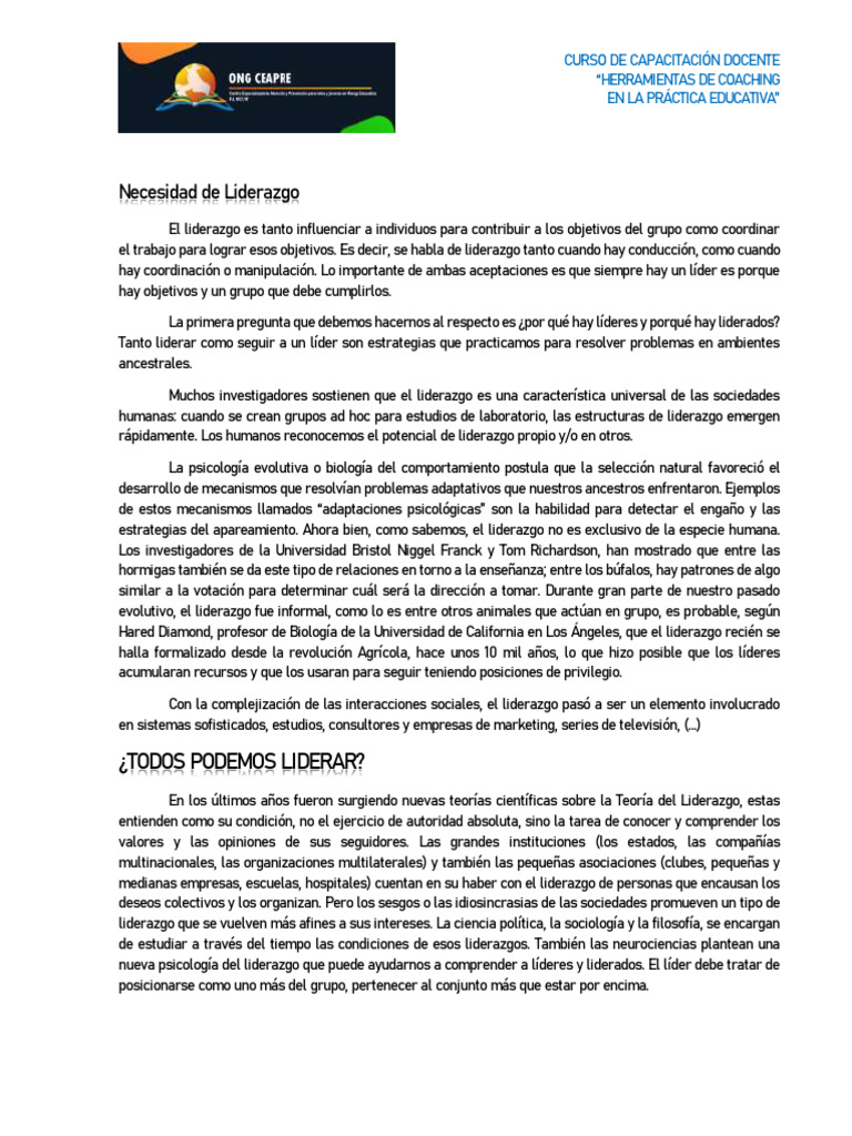 Liderazgo, Manes | PDF | Las emociones | Liderazgo