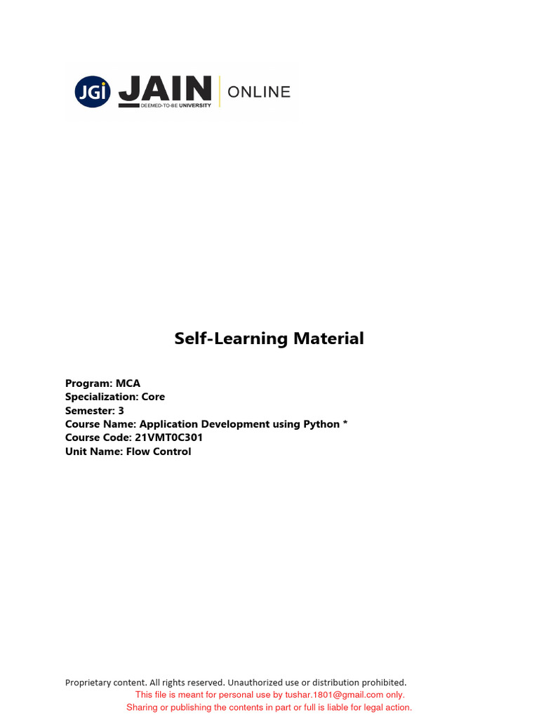 Application Development Using Python - Unit 2-2 | PDF | Boolean Data Type | Boolean Algebra