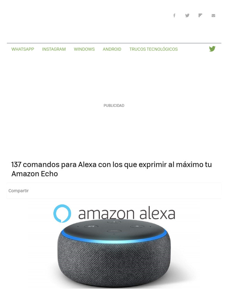 137 Comandos Esenciales para Alexa | PDF | Amazon Echo | Spotify