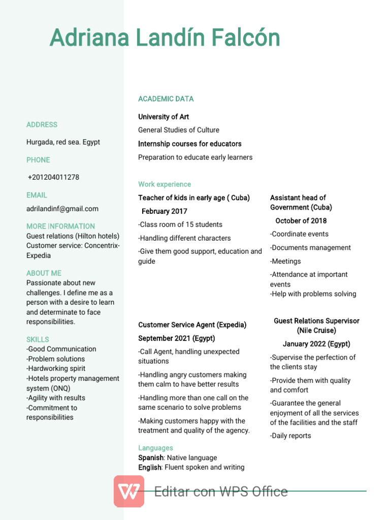 CV Adriana Update PDF | PDF | Cognition | Learning