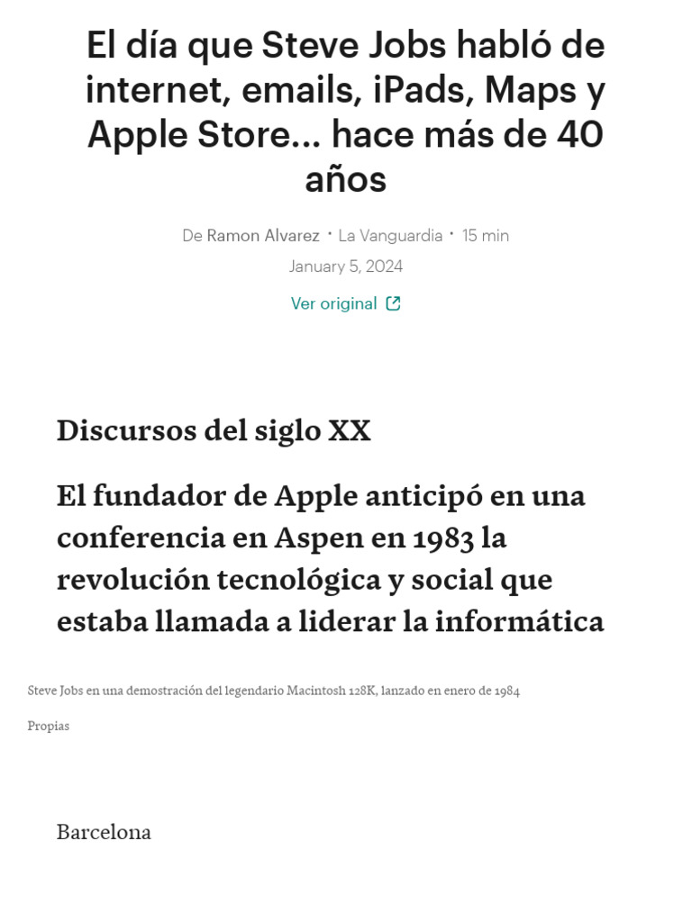 Steve Jobs y la revolución digital de 1983 | PDF | Apple Inc. | Steve Jobs