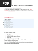 Transformer Calculation Formulas Guide | PDF