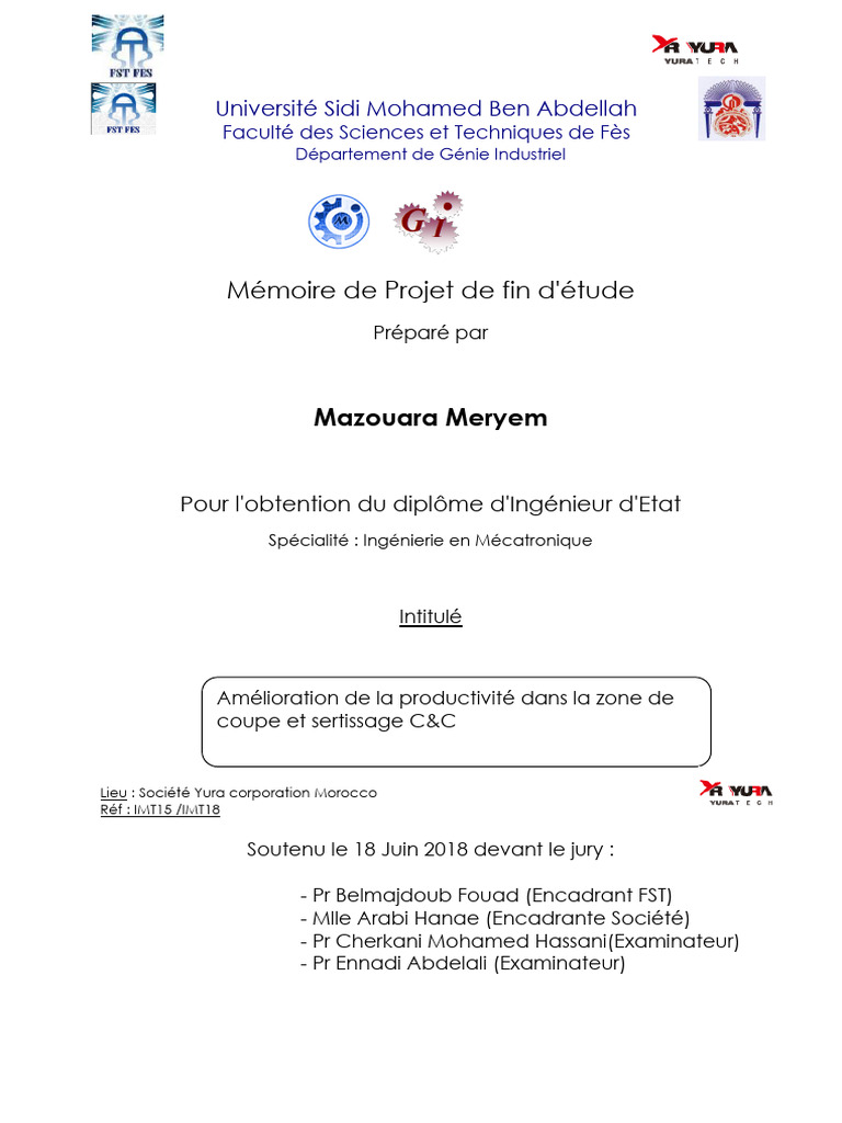 Amélioration de La Productivité Dans La Zone de Coupe Et Sertissage C&C ...