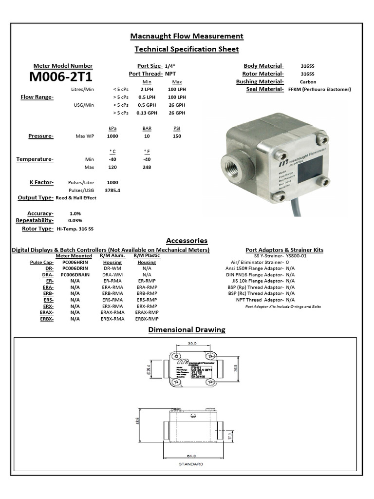 ITEM 10 Data Sheet M006-2T1 | PDF