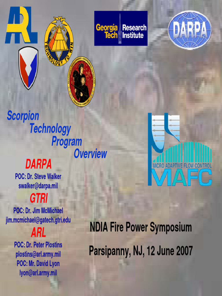 DARPA - SCORPION (Self-Correcting Projectile for Infantry Operation) Technology Program Overview ...