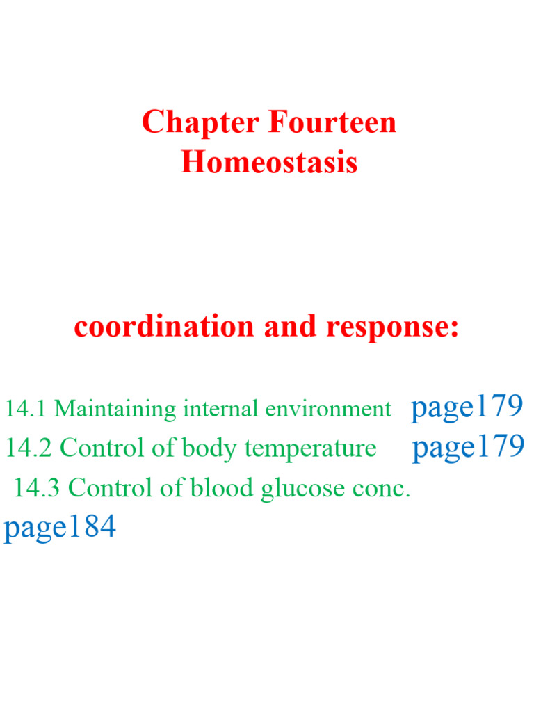 10th Grade Chapter 14 Part 1 (Homeostasis) | PDF | Thermoregulation | Skin