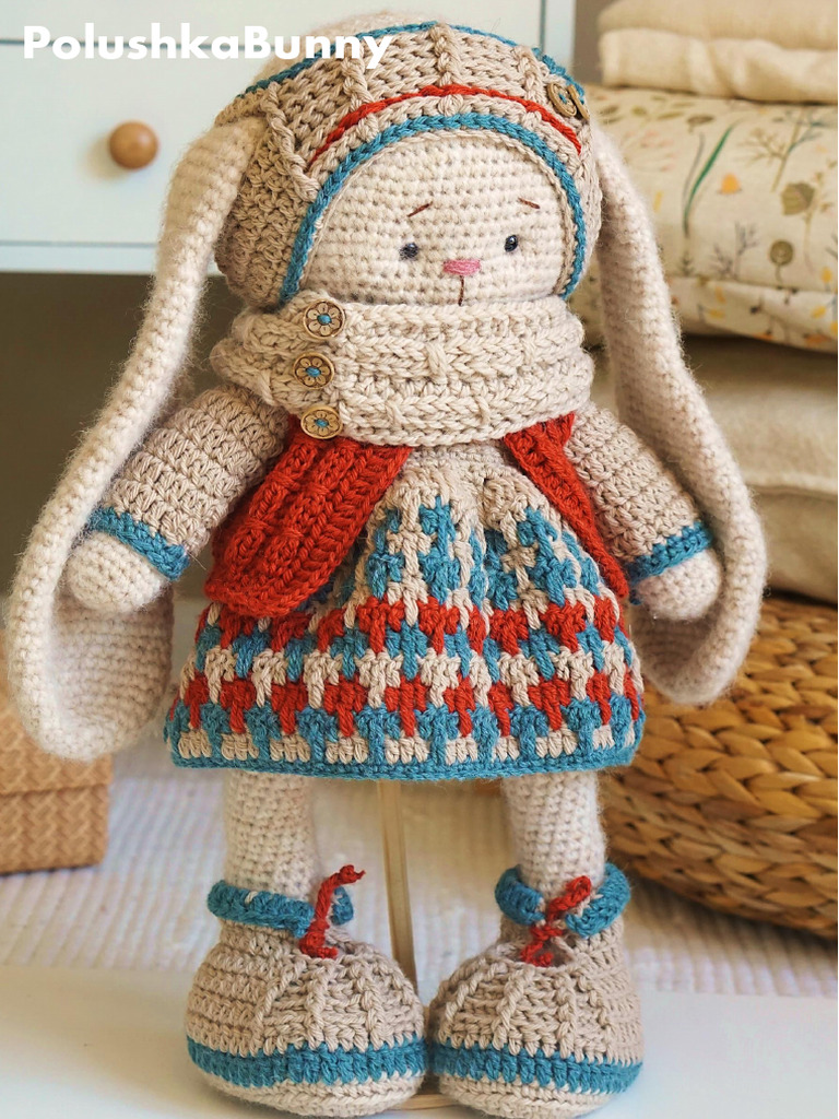 Conejos - Polushka Bunny Ourtfit Beige | PDF | Crochet | Yarn