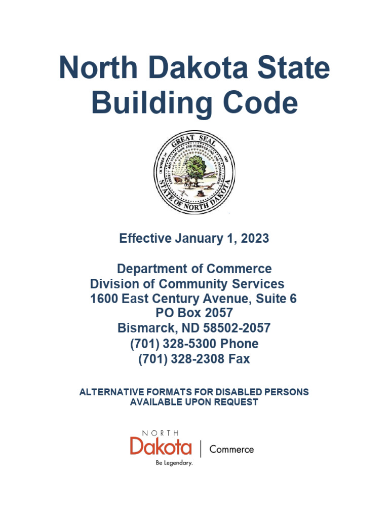 2023 NDState Building Code Book | Download Free PDF | Stairs | Building Code