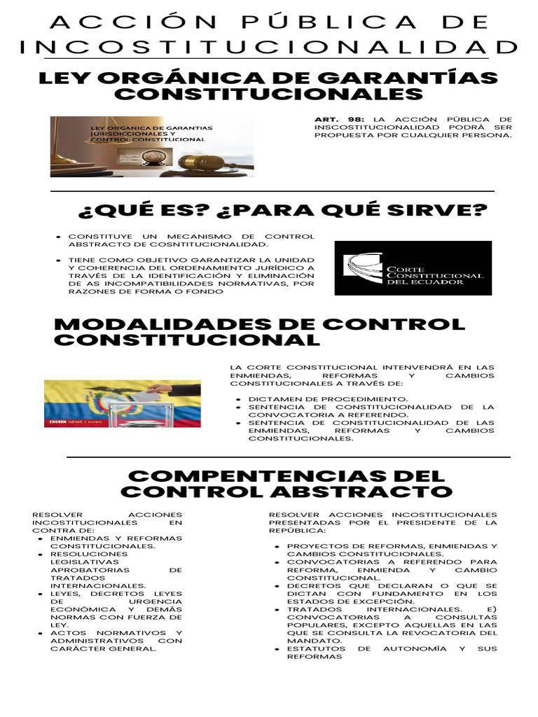 Infografía ACCIÓN DE INCONSTITUCIONALIDAD | PDF | Constitución ...