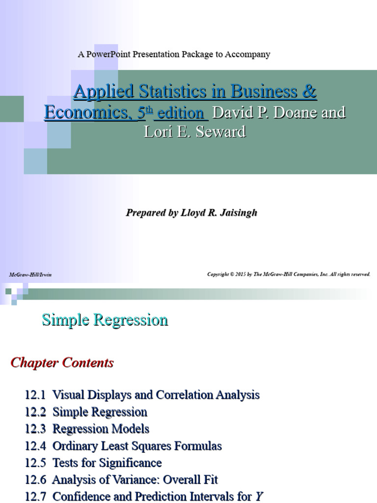Chap 012 | PDF | Errors And Residuals | Regression Analysis