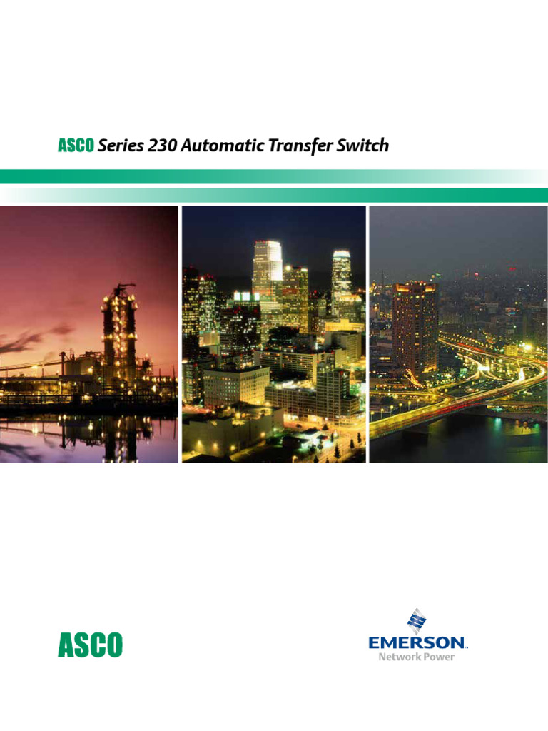 ASCO Series 230 Automatic Transfer Switch | PDF | Power Supply | Switch