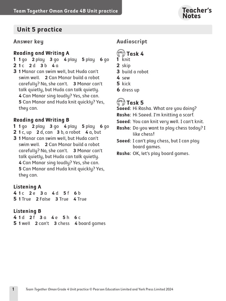 Unit Practice Grade 4 | PDF | Vocabulary | Letter Case