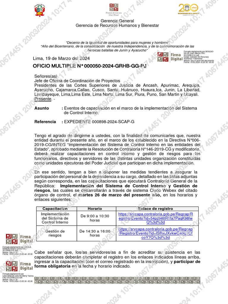 Oficio Multiple-000050-2024-Grhb-Gg | PDF | Gobierno
