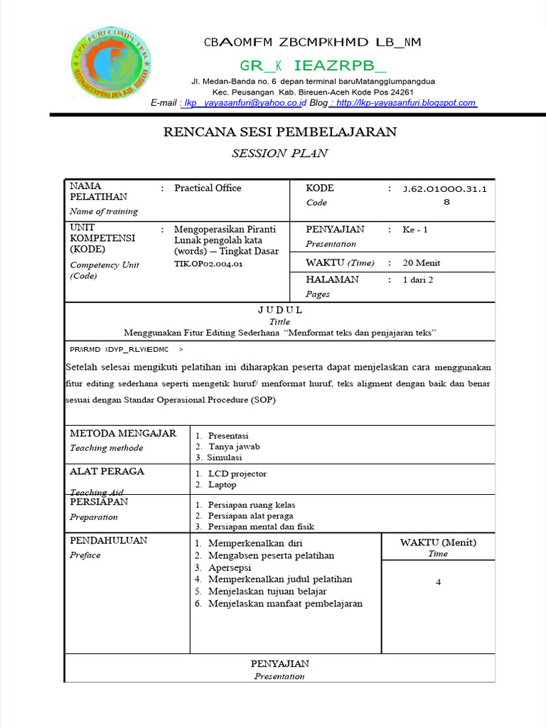 PDF B Session Plan | PDF