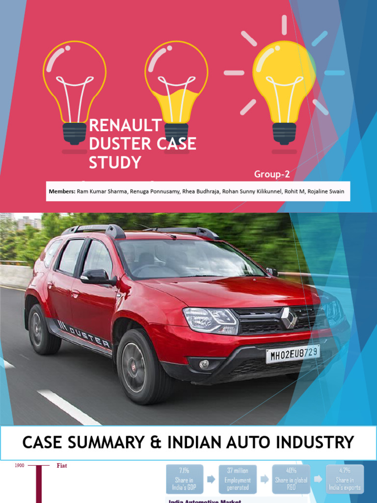 Renault Duster Case Study - v5 | PDF | Car | Automotive Industry