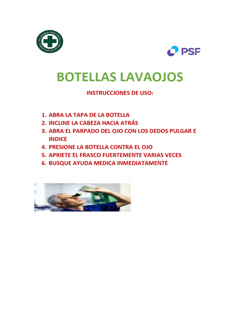 Instructivo Botella Lavaojos | PDF