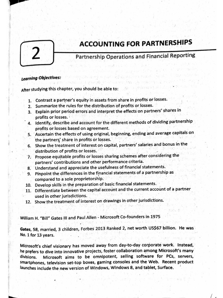Chapter 2 Partnership Operations Book Discussion | PDF