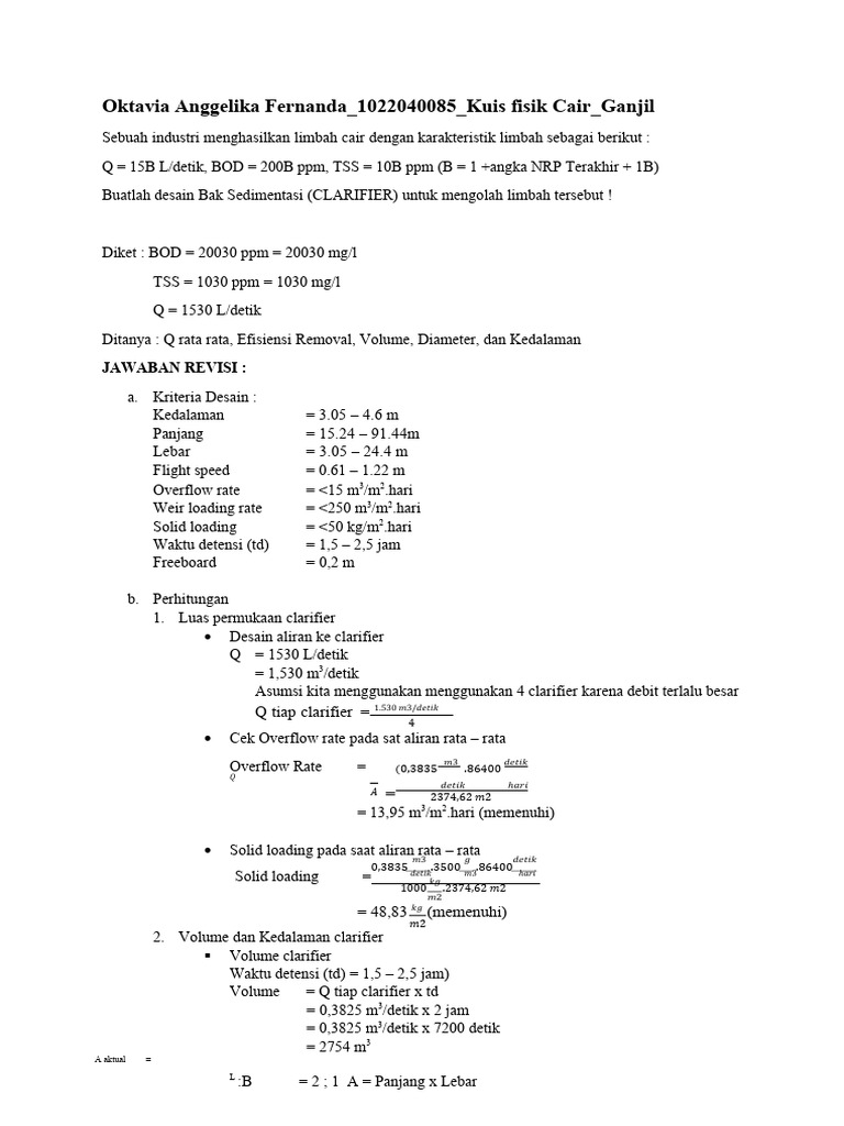 Yossie Rendy Tegar Manggala - 1022040097 - Revisi Perhitungan Kuis Fisik Cair | PDF